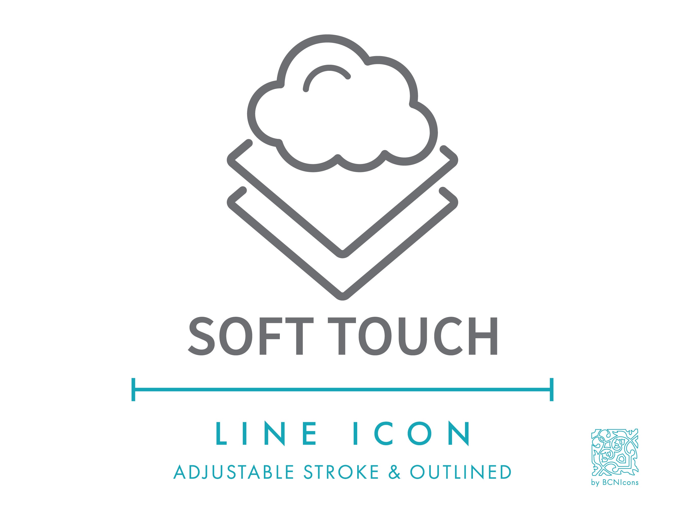 Soft Touch Textile Material Line Icon SVG, Minimalist Ultra Soft Fabric ...