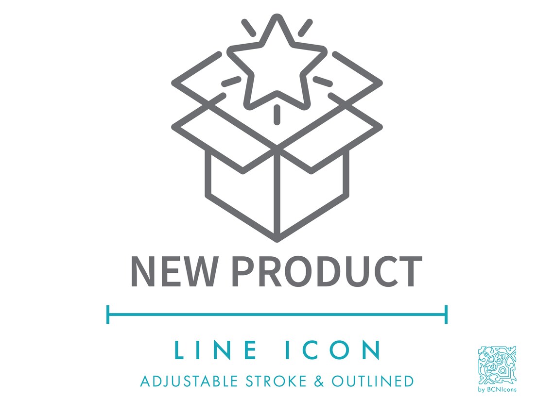 New Product Ecommerce Line Icon SVG Minimalist Business Shop - Etsy