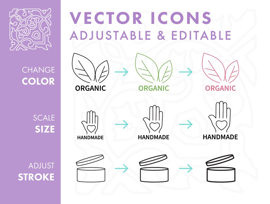 BASIC PACK: Cosmetics Packaging Symbols Vol. 01 Outline Icon | Etsy