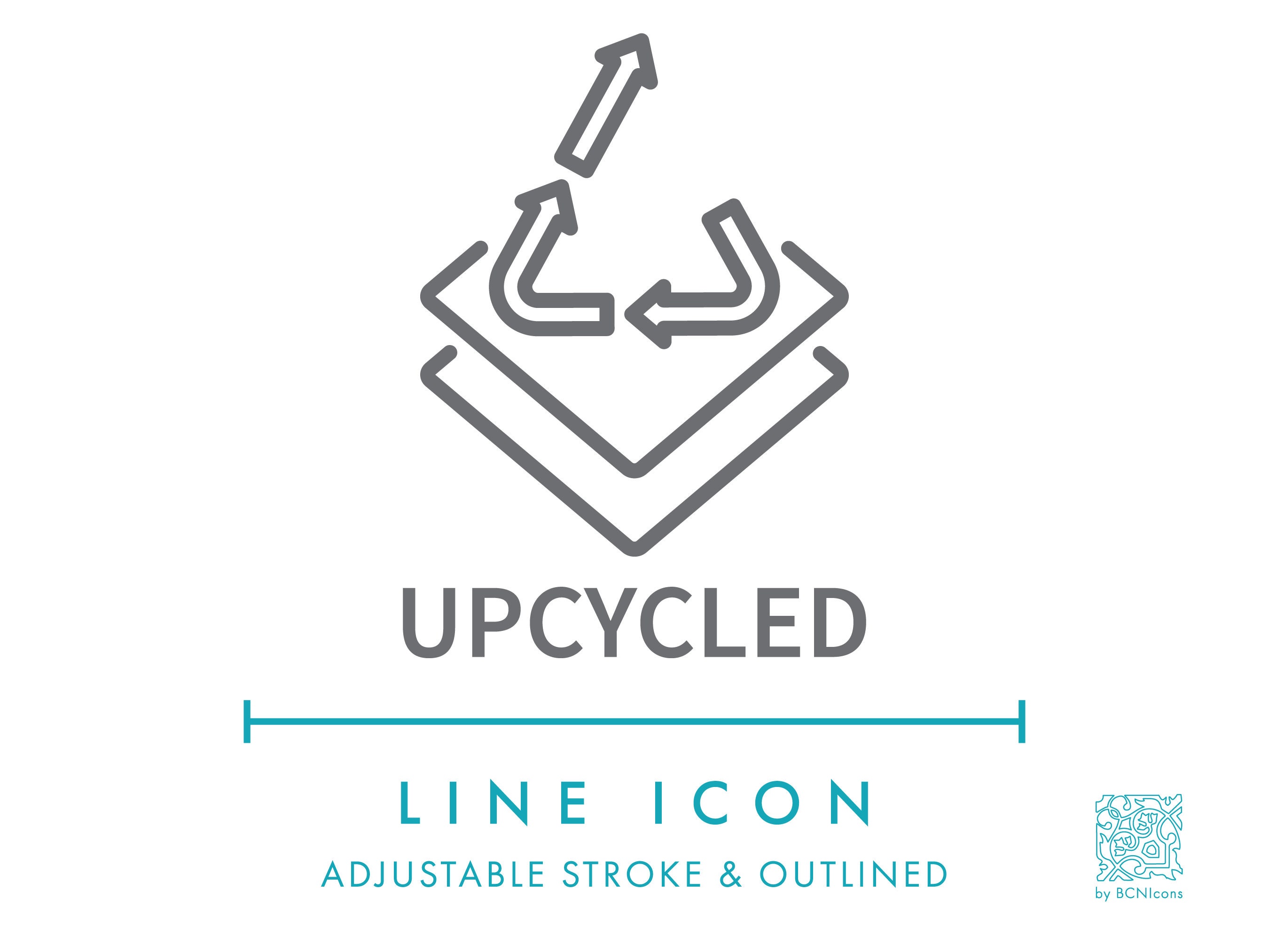 Upcycled Textile Material Line Icon SVG, Minimalist Eco Friendly Fabric ...