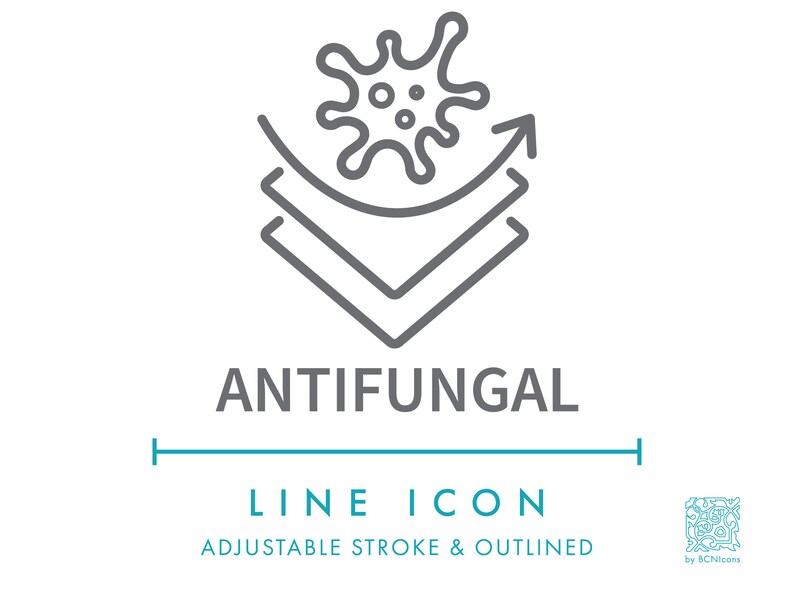 Antifungal Textile Material Line Icon SVG, Minimalist Fungus Resistant ...