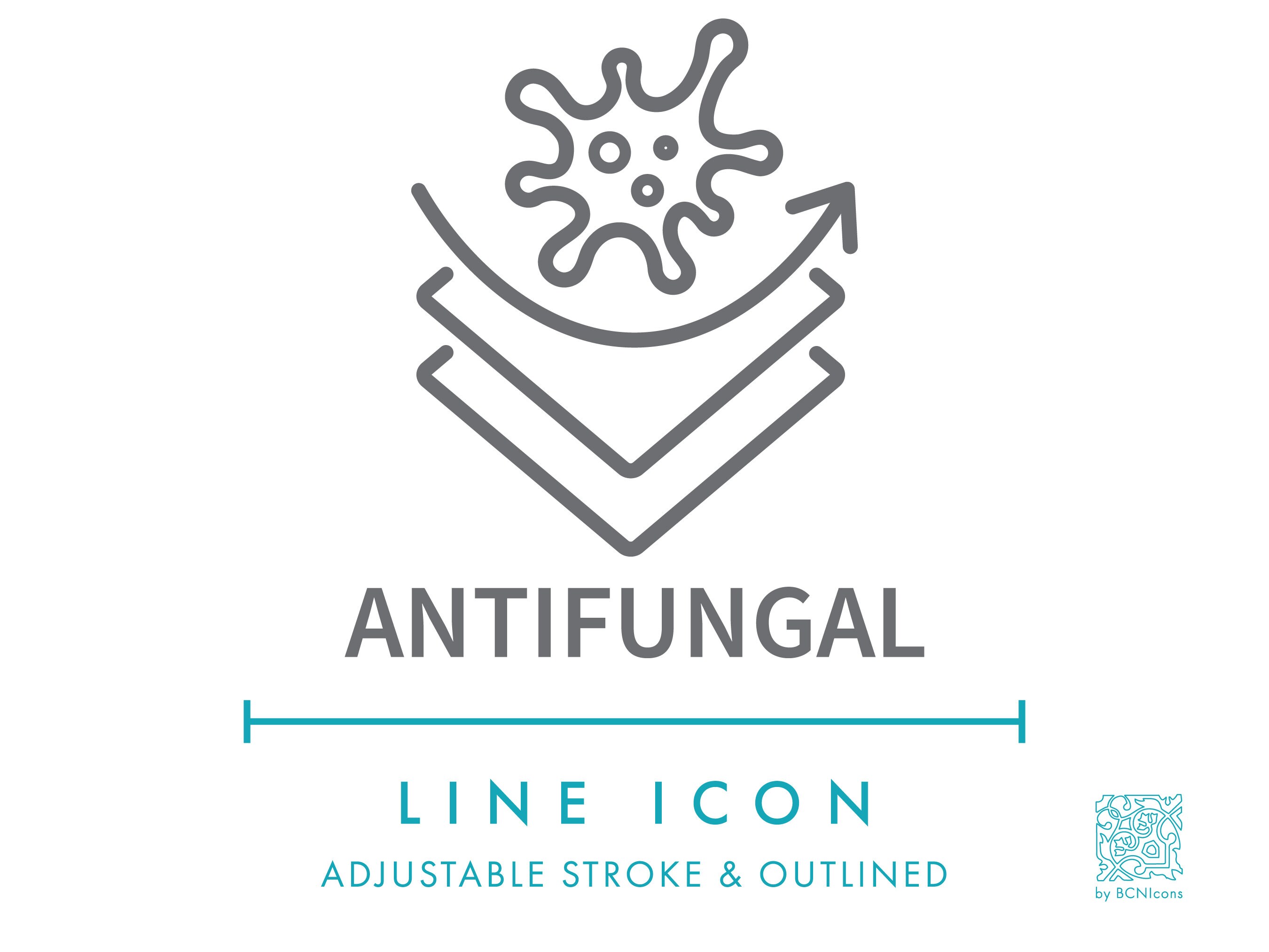 Antifungal Textile Material Line Icon SVG, Minimalist Fungus Resistant ...