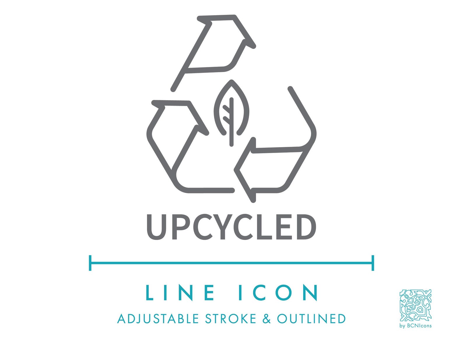 Upcycled Line Icon SVG, Minimalist Eco Friendly Recycled Product ...