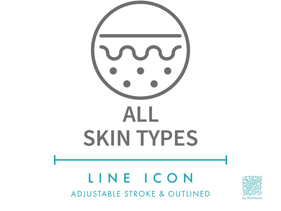 All Skin Types Line Icon SVG, Minimalist Cosmetics Packaging Icon ...