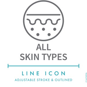All Skin Types Line Icon SVG, Minimalist Cosmetics Packaging Icon ...