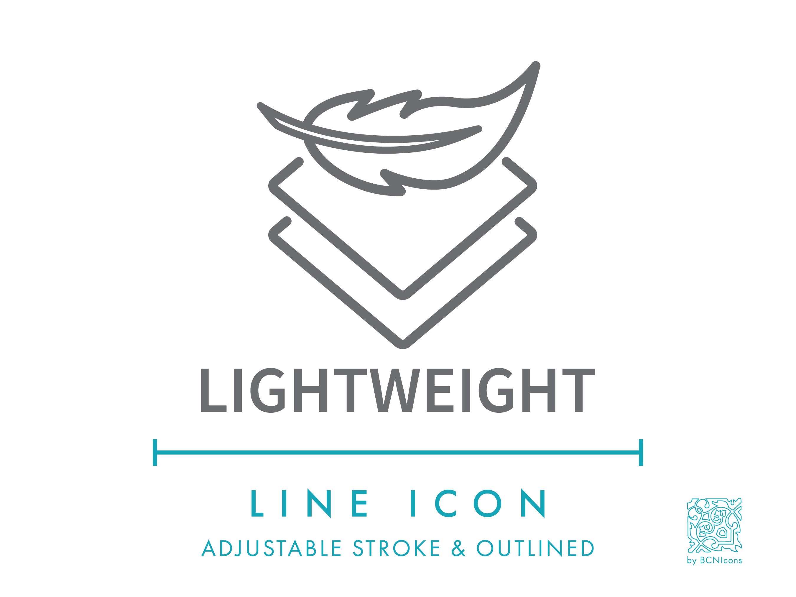Lightweight Textile Material Line Icon SVG, Minimalist Feather Light ...