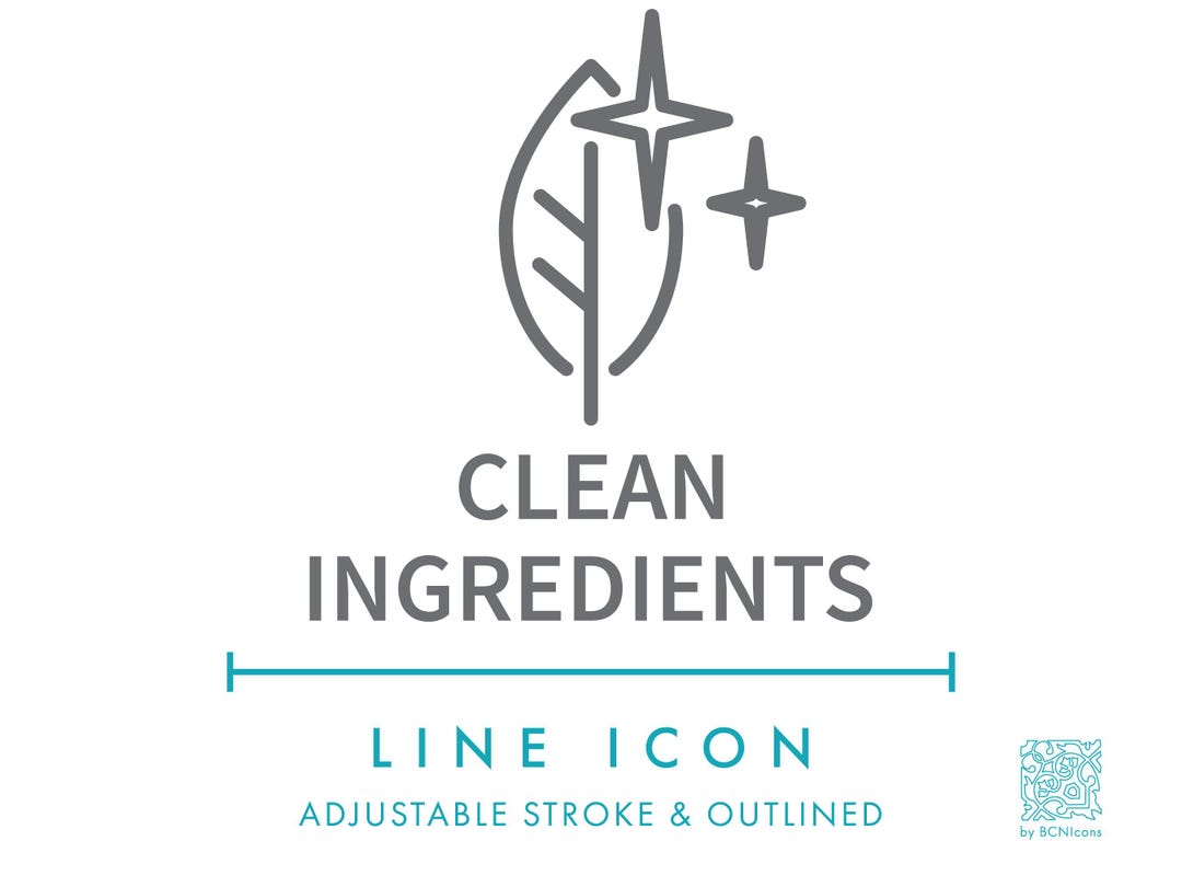 Clean Ingredients Line Icon SVG, Minimalist Natural Bio Food and ...