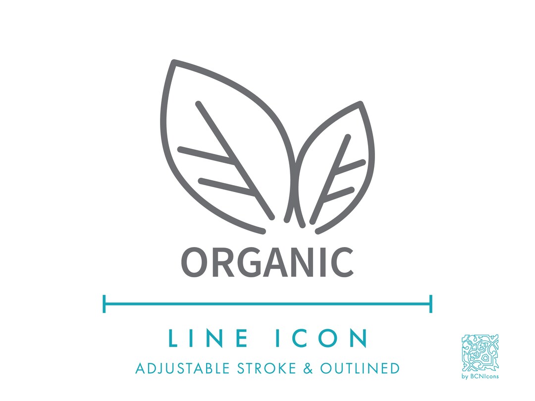 Organic Line Icon SVG, Minimalist Eco Friendly Product Packaging Icon ...