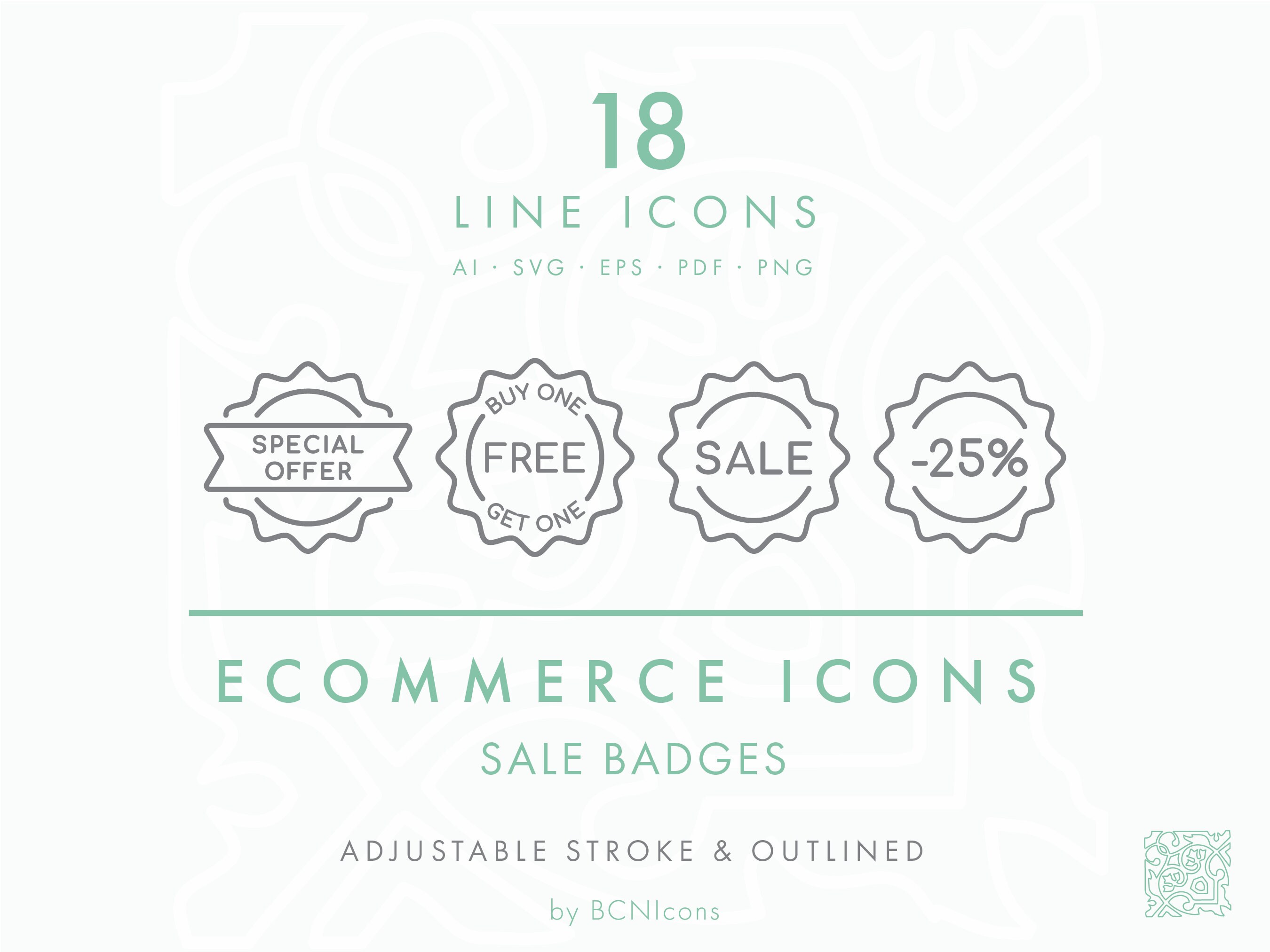 SALE BADGES Ecommerce Symbol Icon Pack SVG, Minimalist Promotion ...