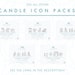 Candle Making Symbols Vol. 03 Advanced Pack Line Icons SVG, Minimalist ...