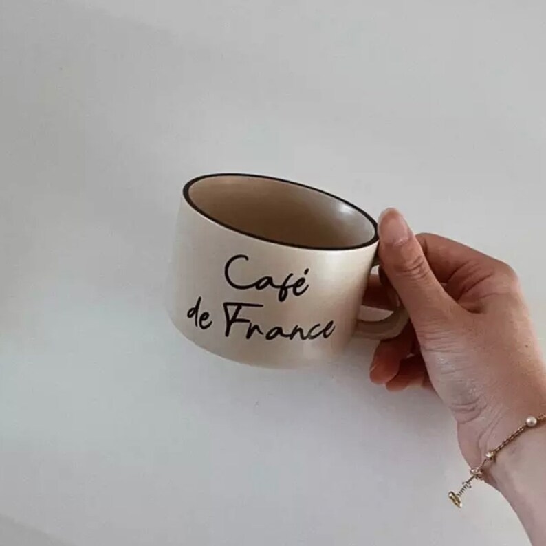 Parisian Inspired French Style Ceramic Coffee Tea Cup Saucer Set ...