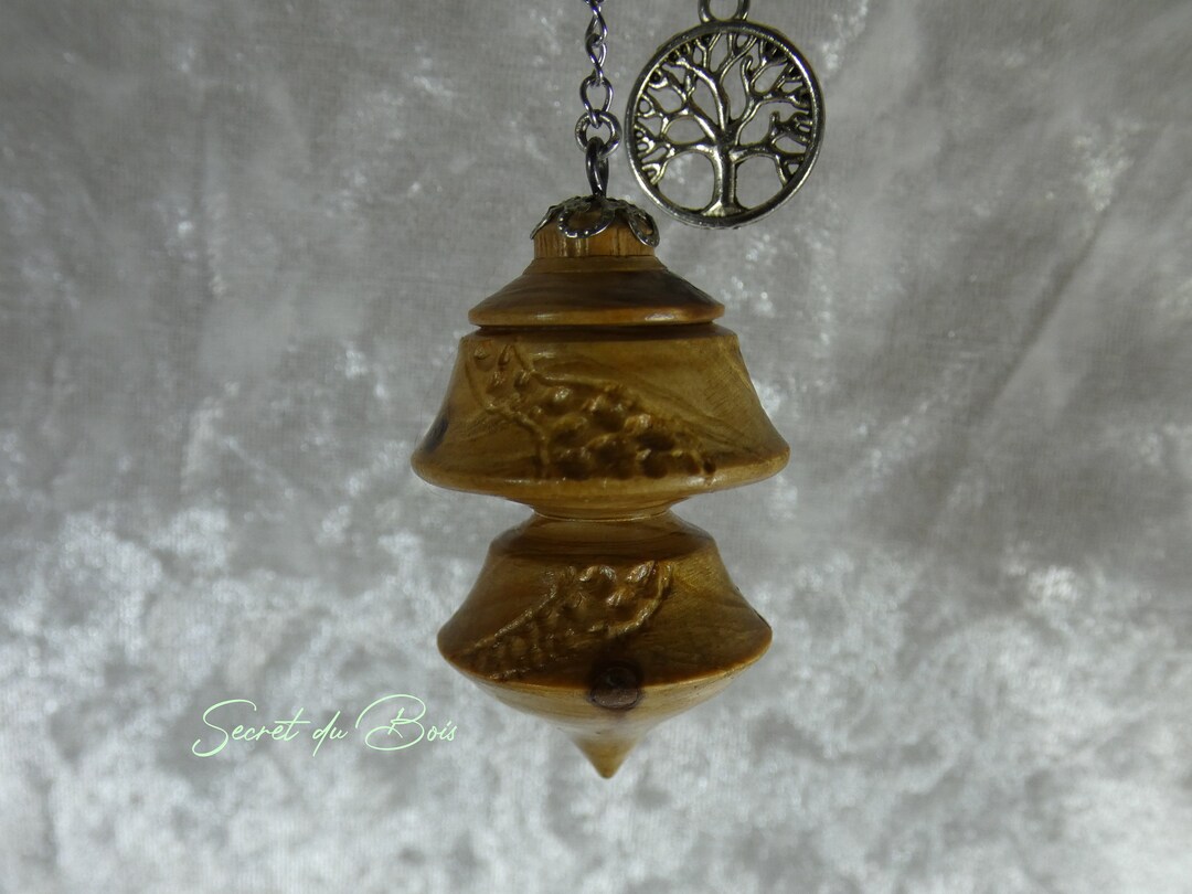 Cherry Wood Divinatory Pendulum, Turned Wood Dowsing Pendulum - Etsy