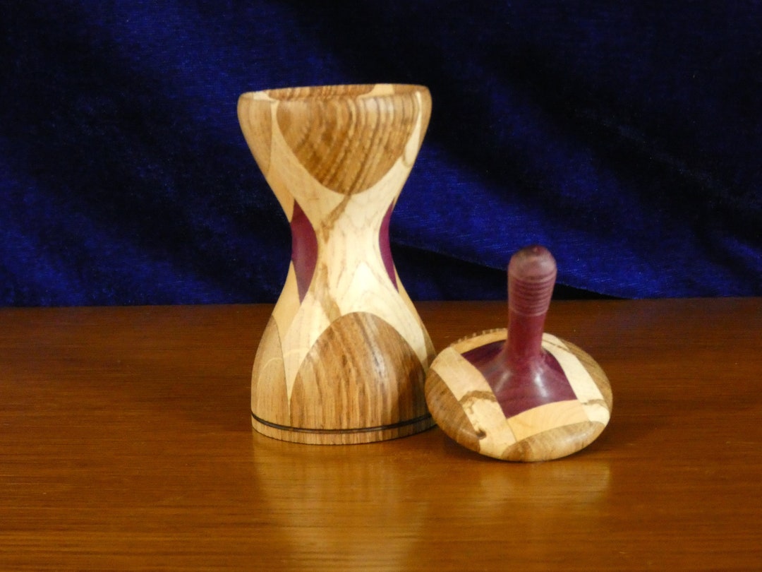 Spinning Top and Its Stand in Wooden Assembly, Paperweight, Collection ...