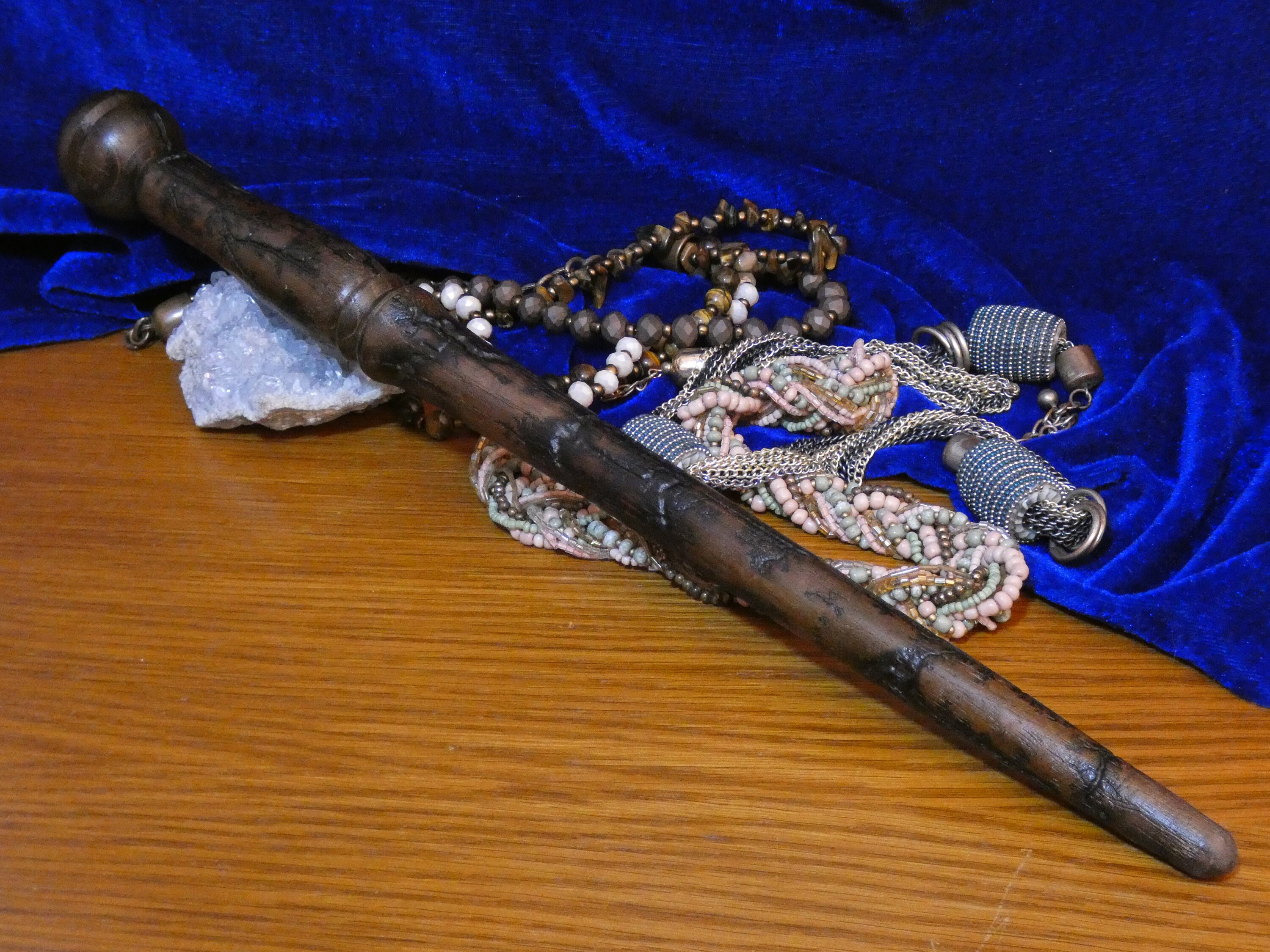Hand-turned Acacia Wood Magic Wand, Customizable. L 39 Cm. Unique Piece ...