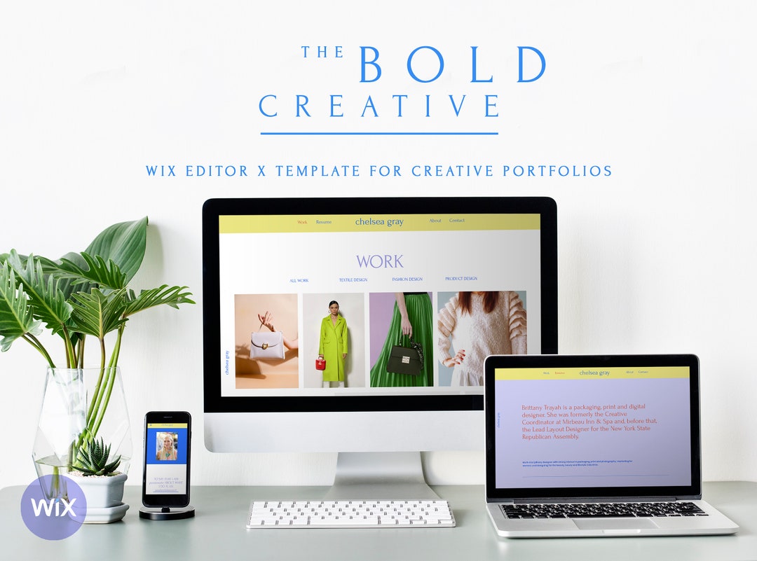 Modern bold Creative Wix-editor X Website Template // Custom Responsive ...