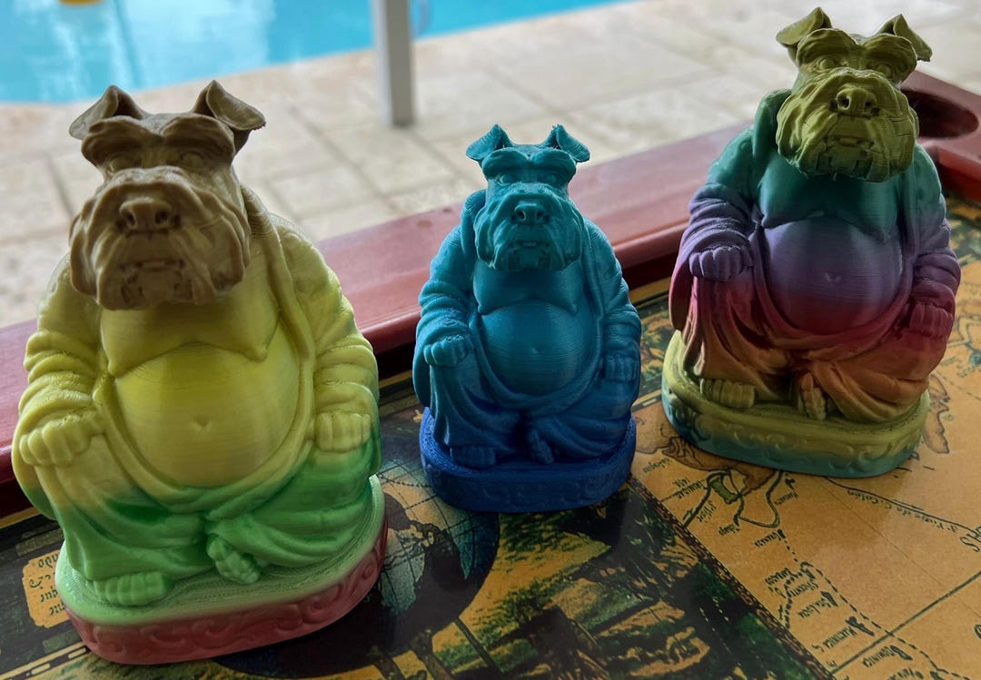 Schnauzer Dog | Buddha Dog | Schnauzer Figurine | Schnauzer Statue ...