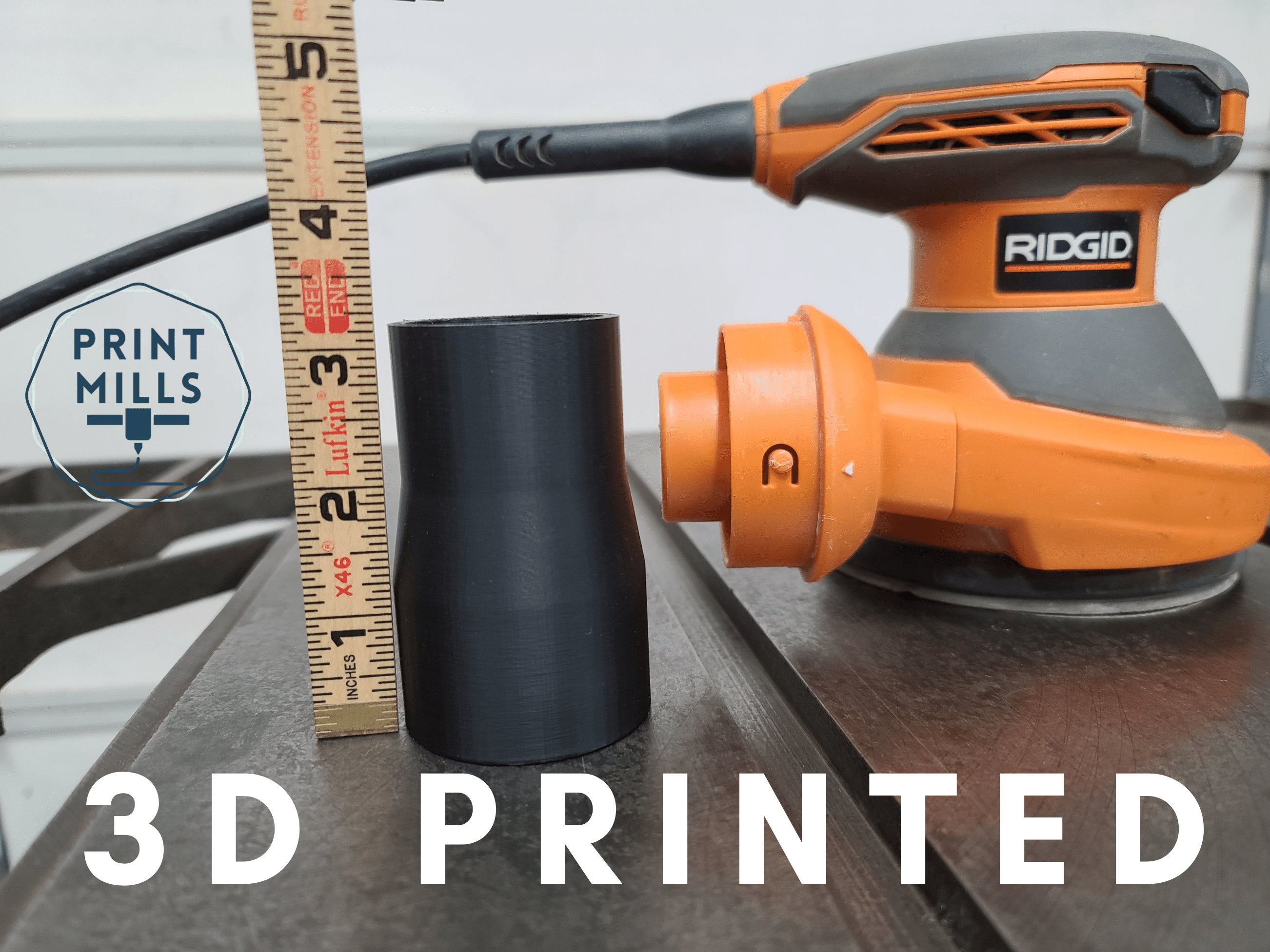Ridgid Sander to 1 7/8” Shop Vacuum Hose Adapter (fits Ridgid Vacuum ...