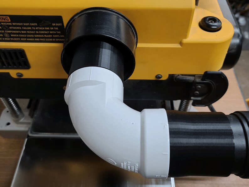 DW735 (dw735x) Dewalt Planer 90 Degree Vacuum Adapters Transitions to 2 ...