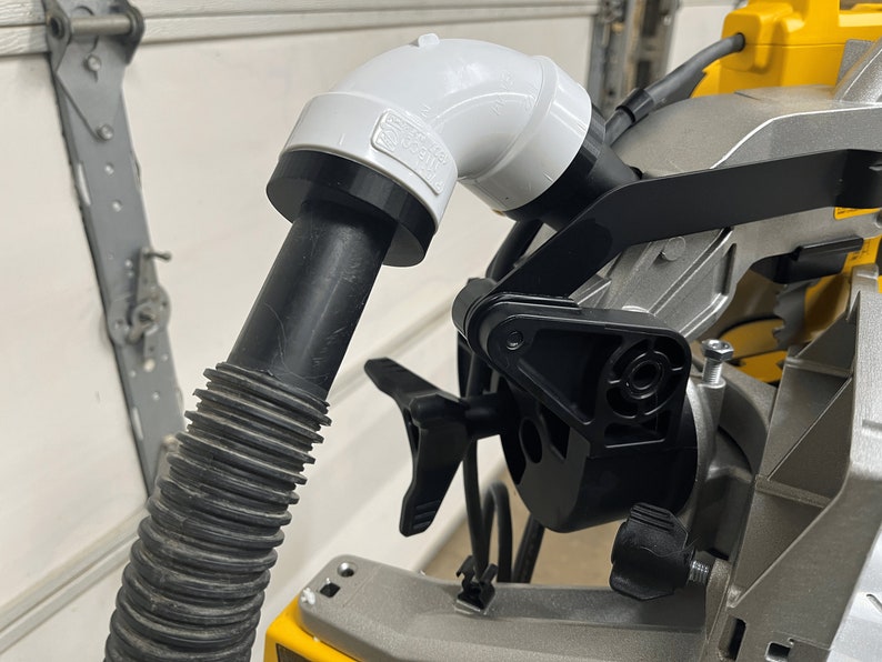 Dewalt Miter Saw 90 Degree Vacuum Adapters Transitions to 1 1/4" Shop ...