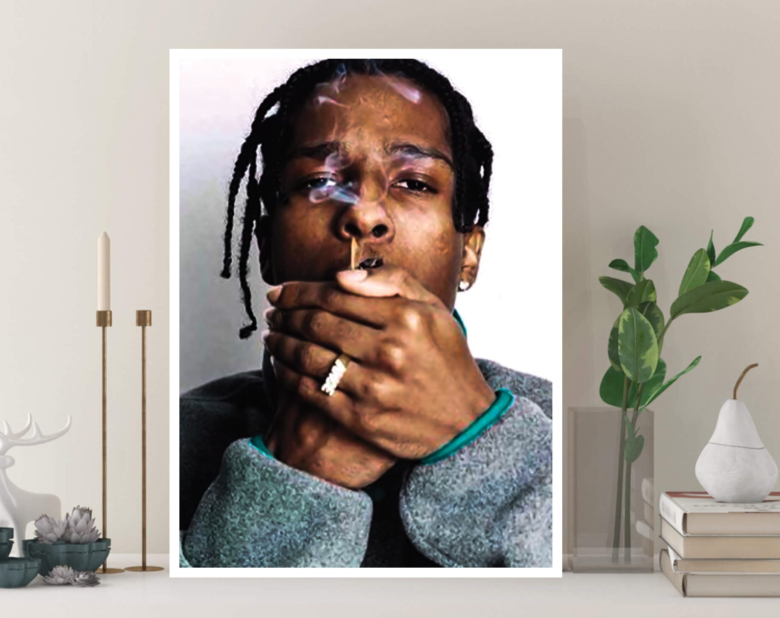 ASAP Rocky poster ASAP Rocky custom print ASAP Rocky home | Etsy