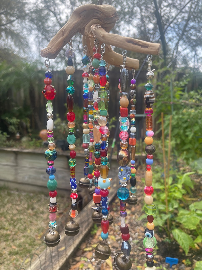Beaded Driftwood Wind Chime - Etsy