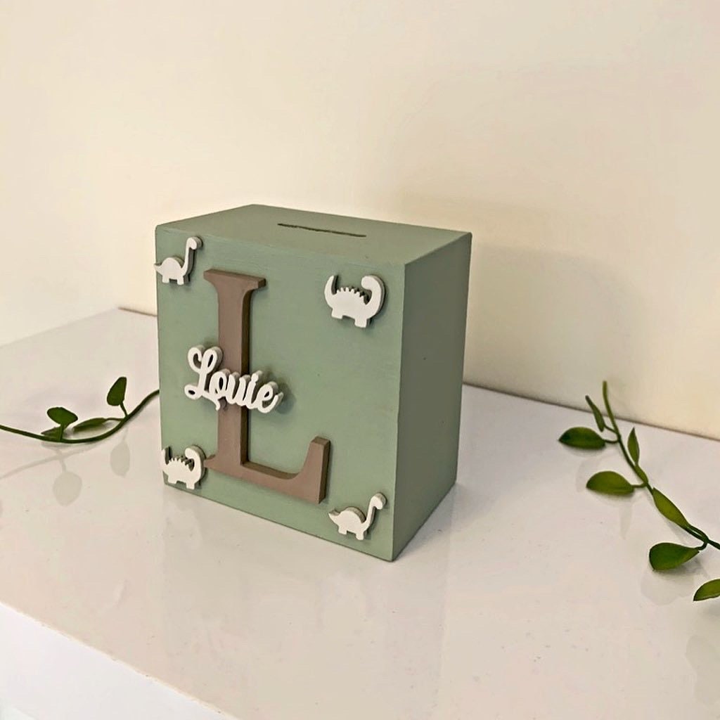 Personalised money box | Etsy