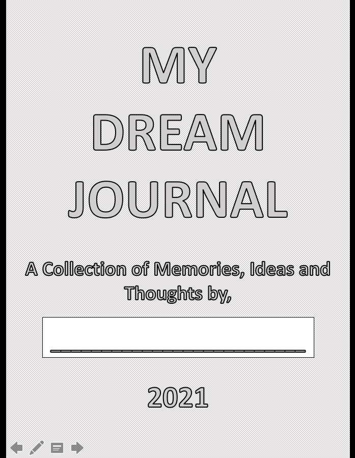 Dream Journal - Printable - Weekly Personal Dream Journal Template With ...