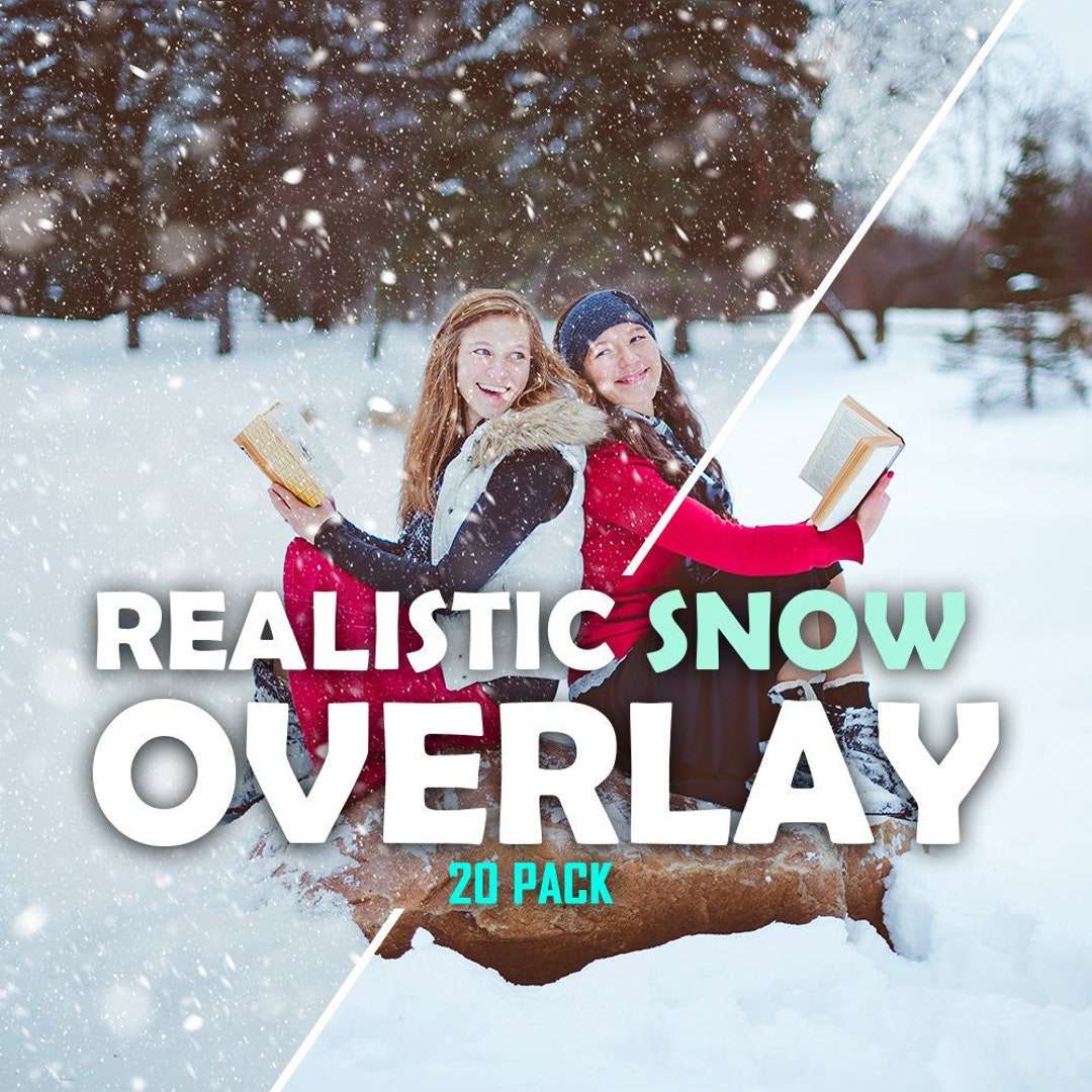 Realistic Snow Overlays 20 Pack High Quality Digital Product - Etsy