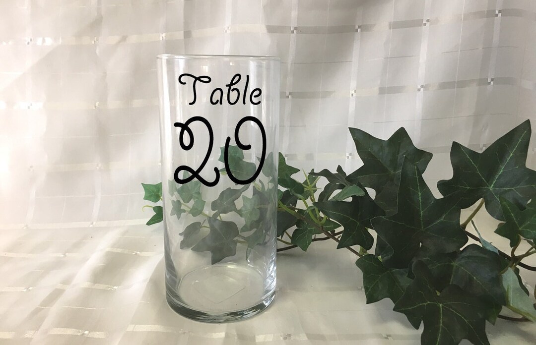 Wedding Table Numbers - Western Font - Rustic Table Numbers - DIY Vinyl ...