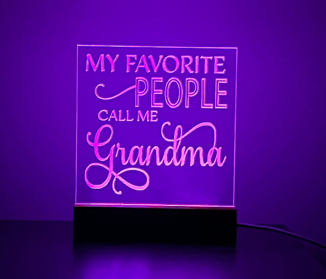 Grandma LED Lamp/grandmom Night Light, Gift for Grandmother - Etsy