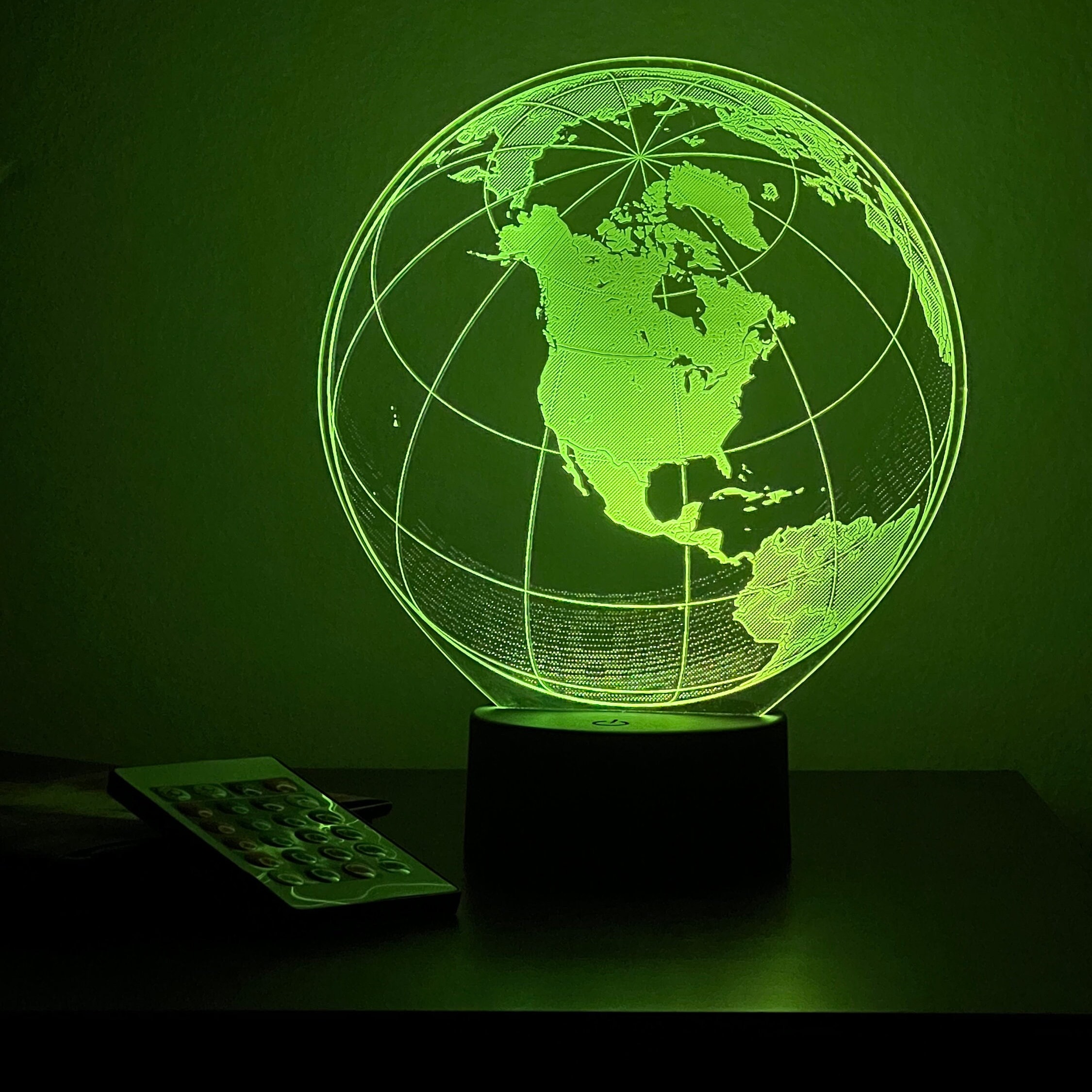 Globe Acrylic Night Light/world Map Nightlight/north America LED Lamp ...