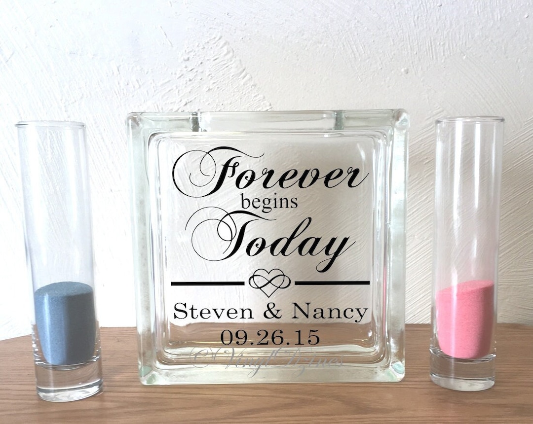 Personalized Wedding Unity Sand Set Forever Begins Today Unity Sand ...