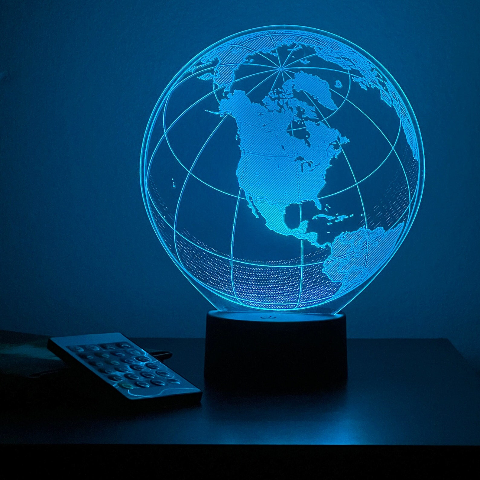 Globe Acrylic Night Light/world Map Nightlight/north America LED Lamp ...