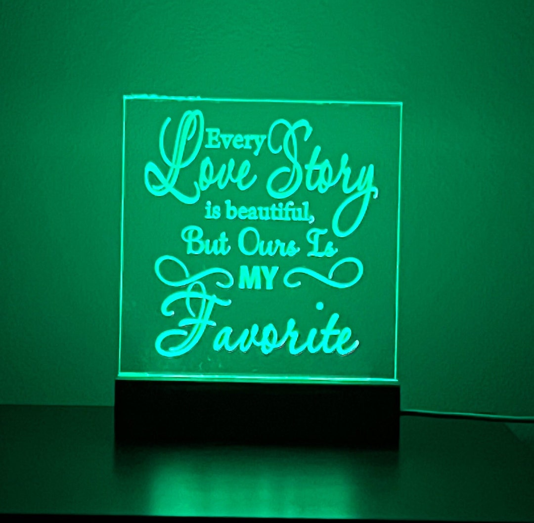 Love Story LED Lamp/sweetheart Night Light, Lovers Nightlight - Etsy