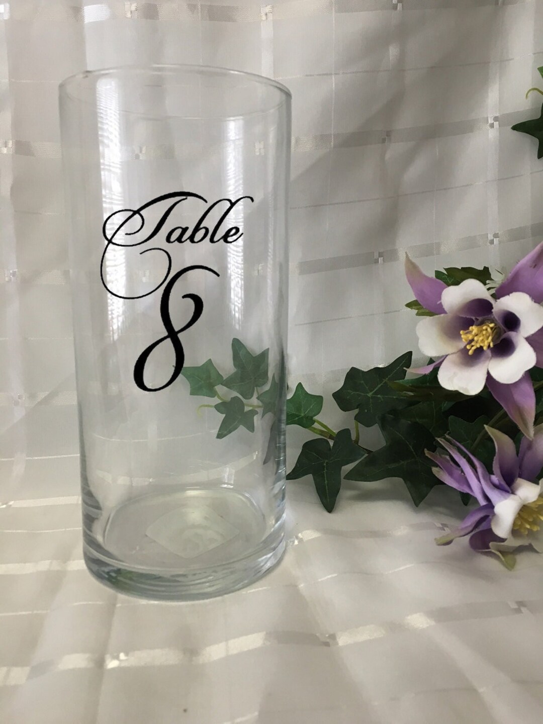 Wedding Table Numbers - Fancy Script Font - Vinyl Table Numbers - DIY ...