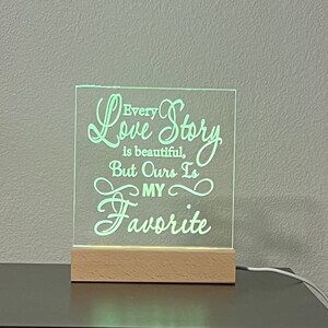 Love Story LED Lamp/sweetheart Night Light, Lovers Nightlight - Etsy