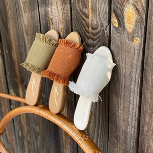 Super Soft Leather and Textile Slides, Boho Chic Sandals - Etsy