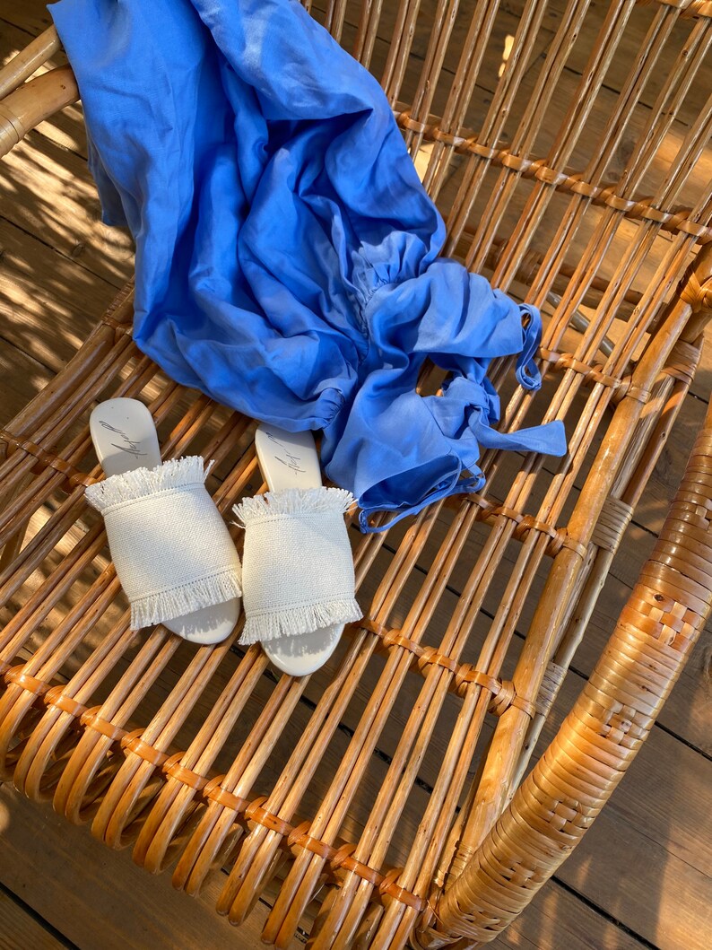 Super Soft Leather and Textile Slides Boho Chic Sandals - Etsy