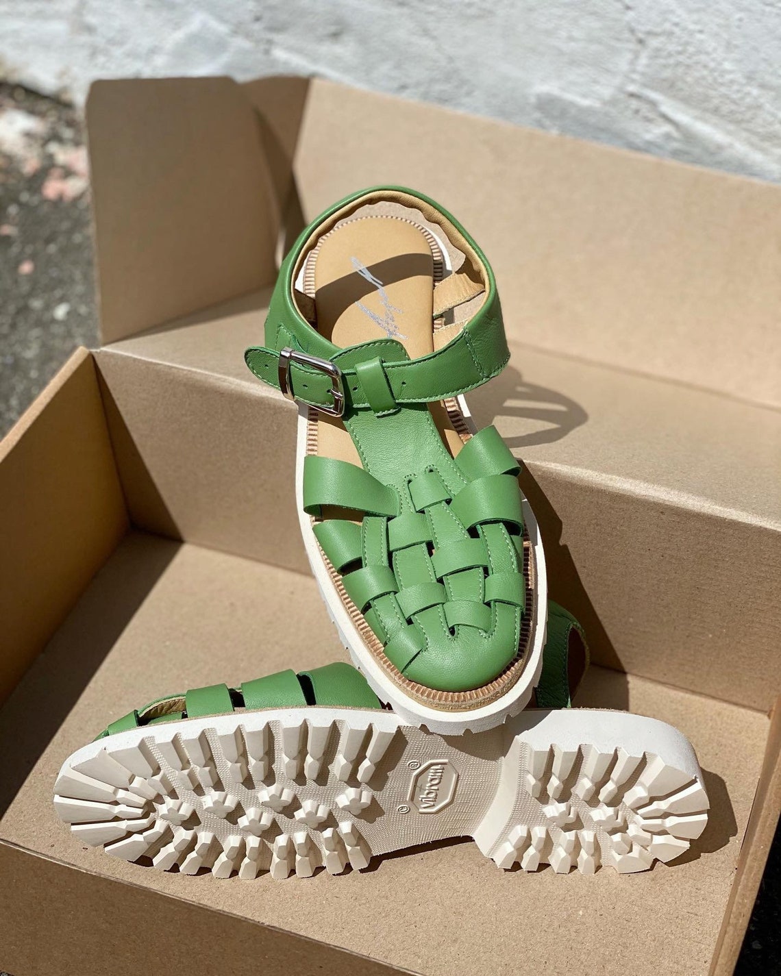 Vibram Sole Fisherman Sandals | Etsy