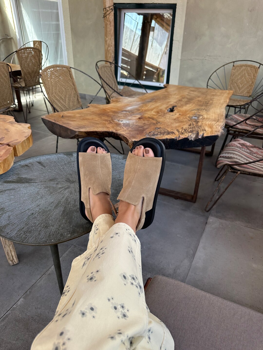 Stylish Suede Sandals; Open-toe Clogs - Etsy