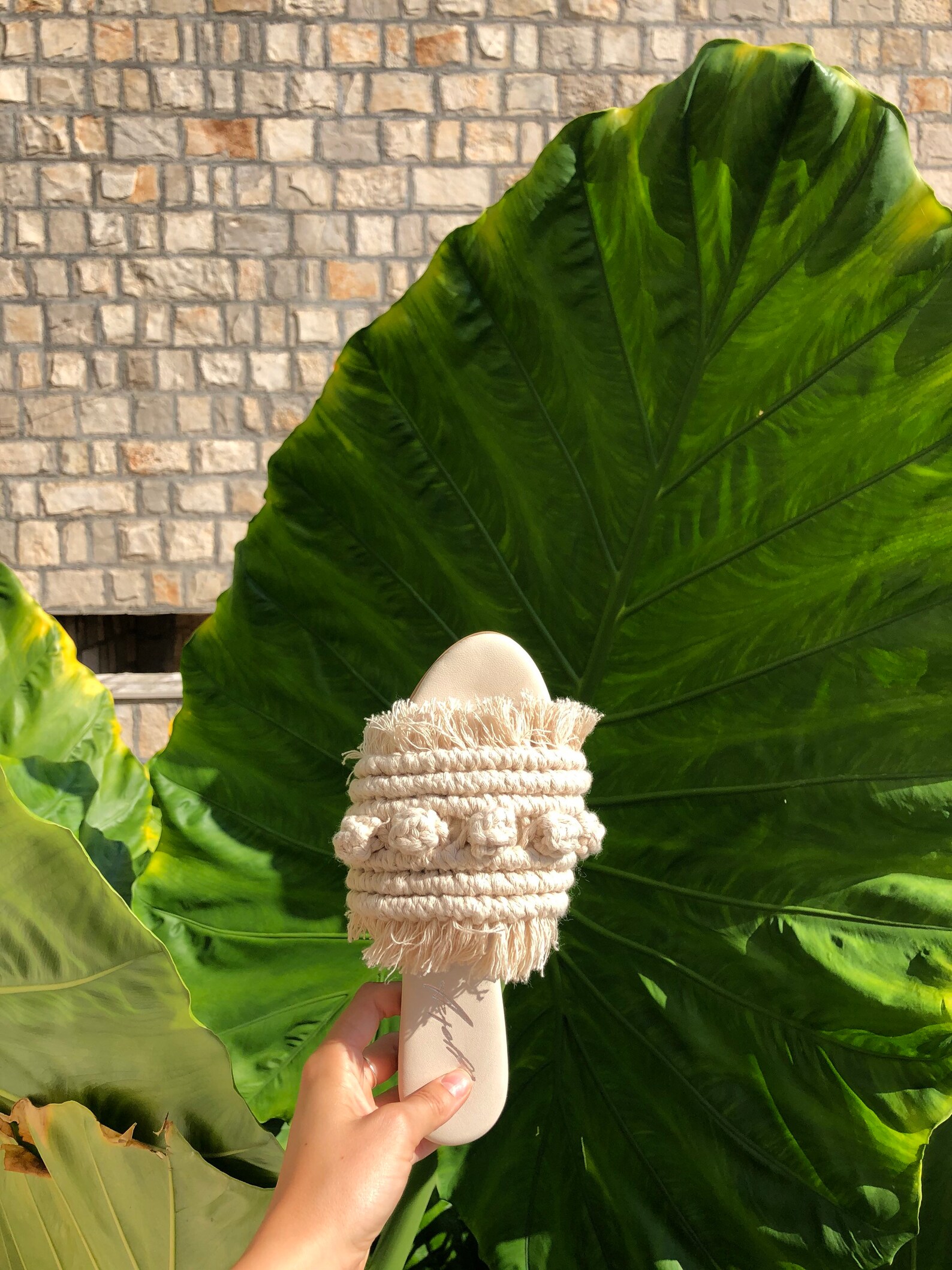 Boho Chic Summer Slides Slippers Macrame Slippers Summer Slippers ...