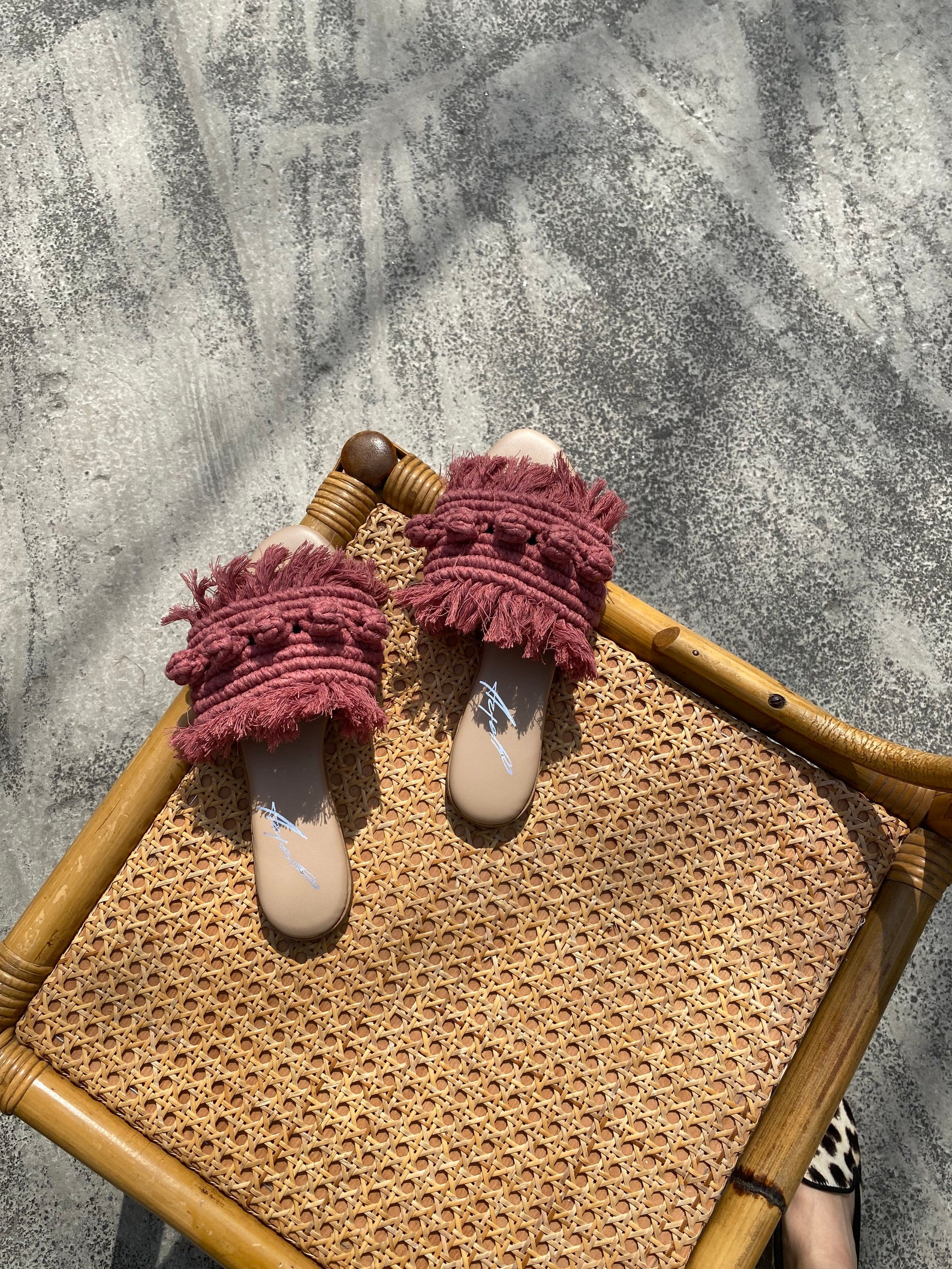 Boho Chic Summer Slides Slippers Macrame Slippers Summer Slippers ...
