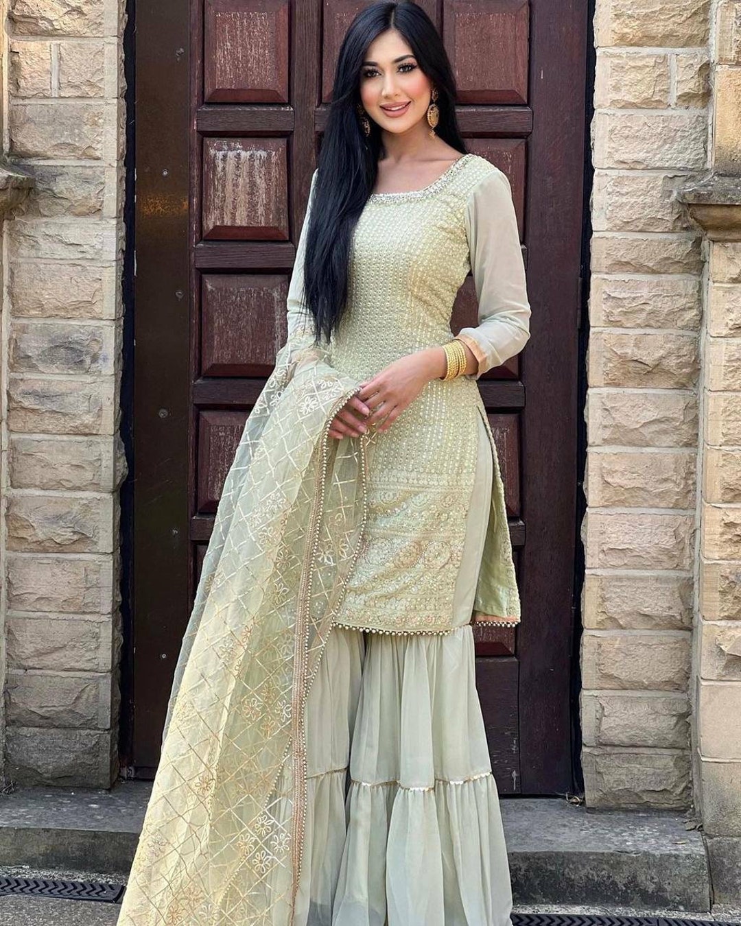 Beautiful Punjabi Style Sharara Suit for Women Readymade - Etsy