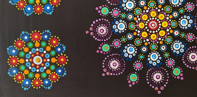 Flower Mandala Art / Dot Mandala Art / Abstract Art / - Etsy