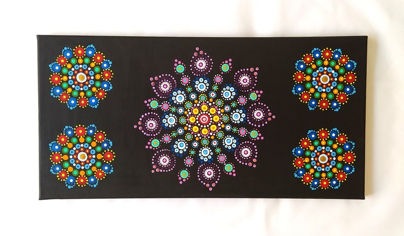 Flower Mandala Art / Dot Mandala Art / Abstract Art / Horizontal ...
