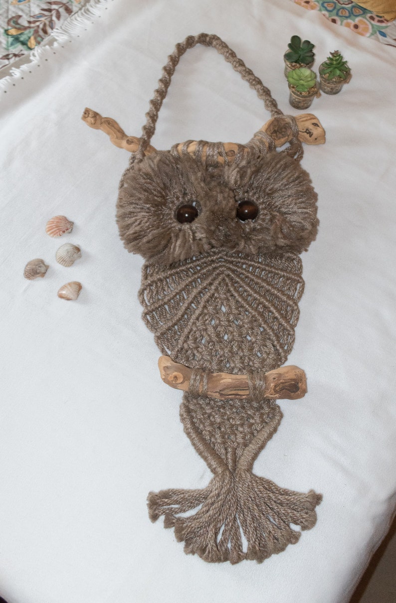 Vintage Macrame Owl Wall Hanging - Authentic! - Etsy