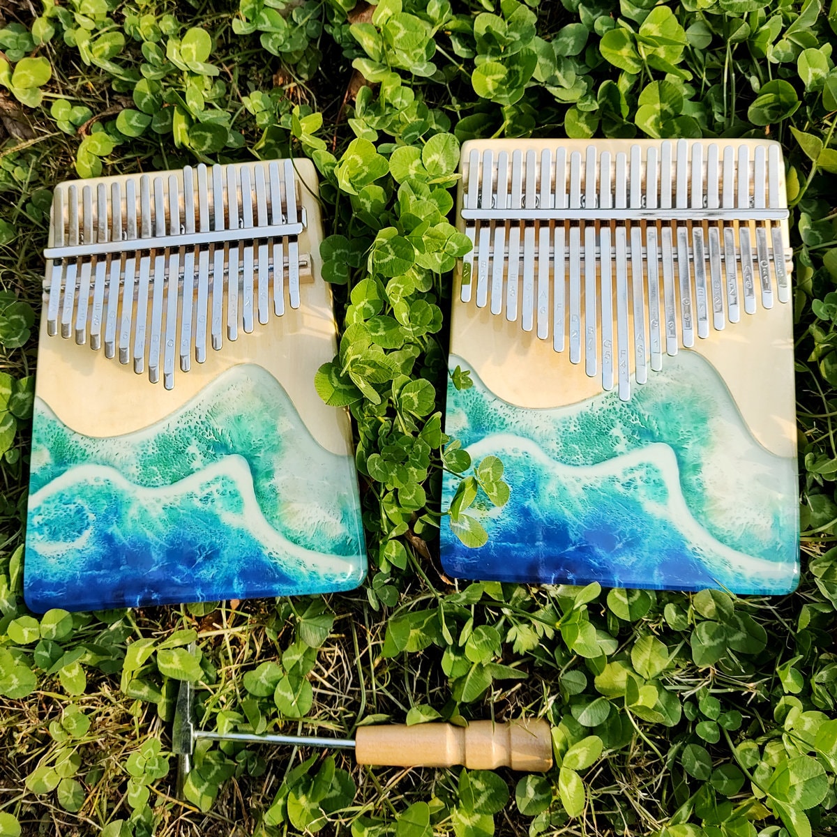 Handmade Kalimba Blue Ocean Luminous Finger Instruments Gift - Etsy