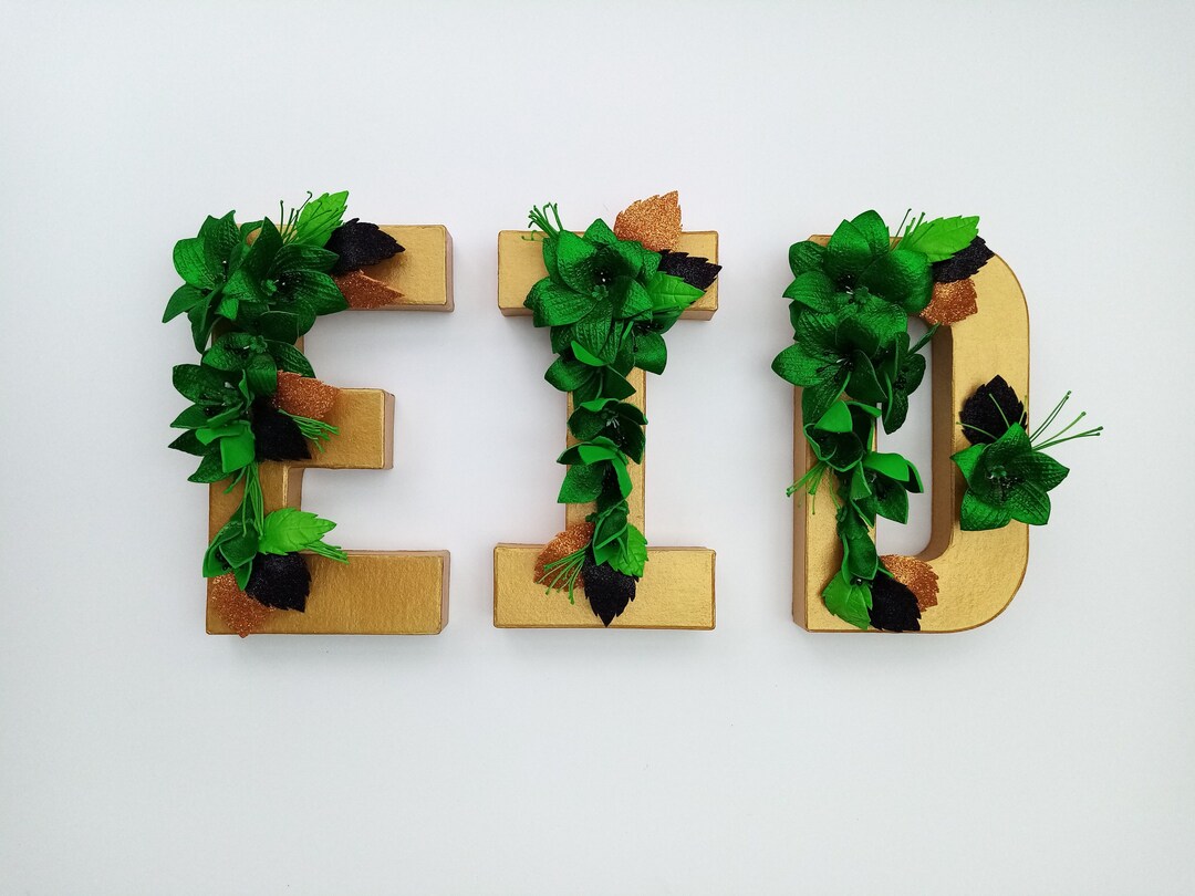 Handmade Crepe Paper Free Standing Mache Letters Eid Unique - Etsy
