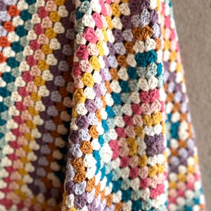 Continuous Granny Square Baby Blanket/afghan Modern and Fun 100% Cotton ...