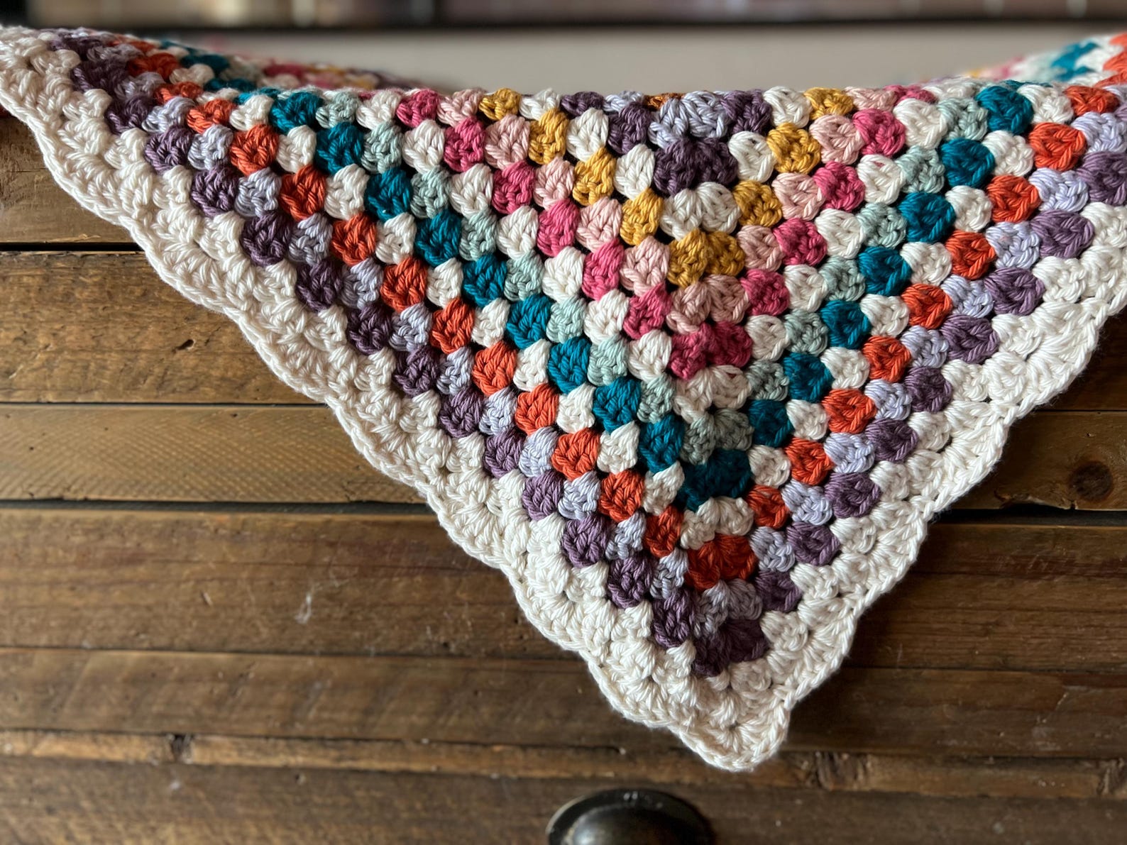 Continuous Granny Square Baby Blanket/afghan Modern and Fun 100% Cotton ...